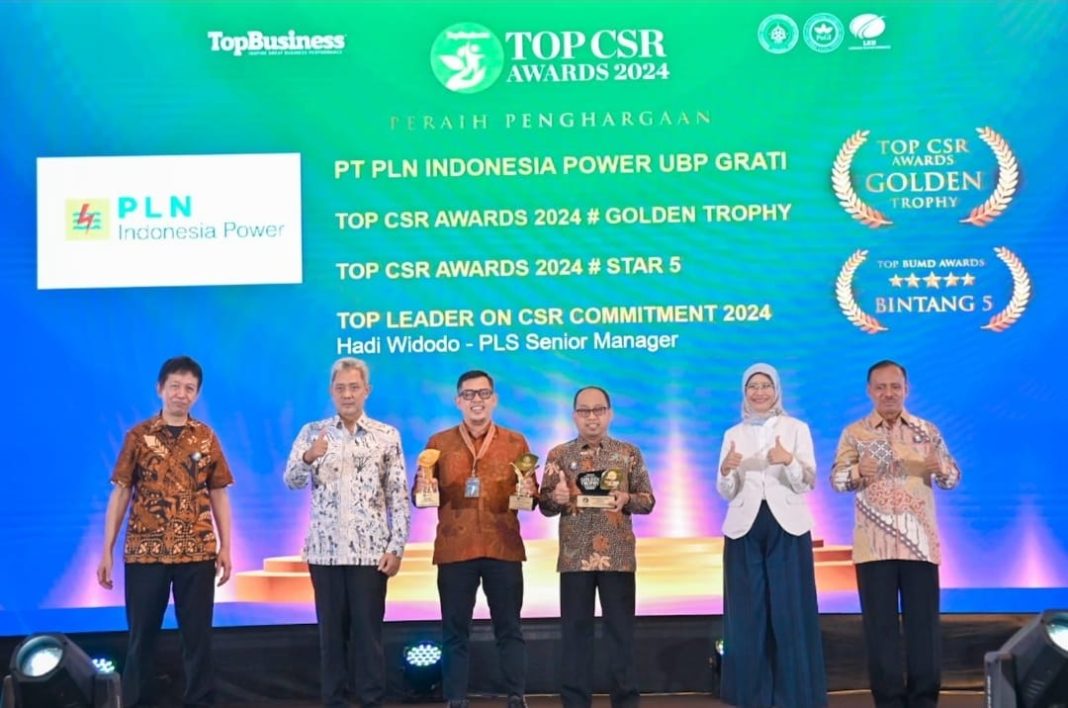 PT PLN Indonesia Power UBP Grati Sabet 3 Penghargaan Sekaligus dalam Ajang TOP CSR Awards 2024 ...