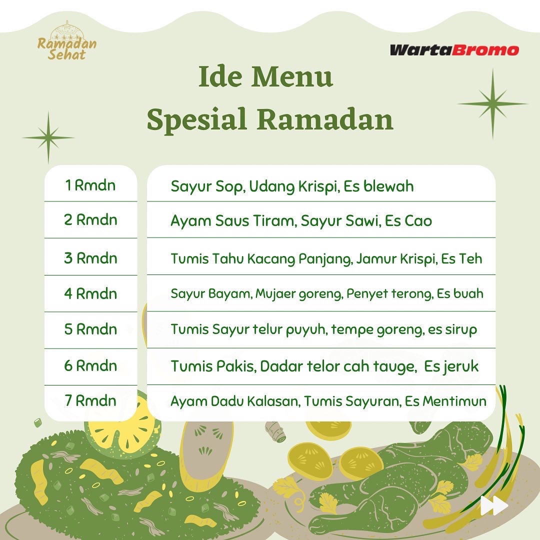Siap-siap Puasa! Ini Rekomendasi Menu untuk Sahur dan Berbuka - WartaBromo