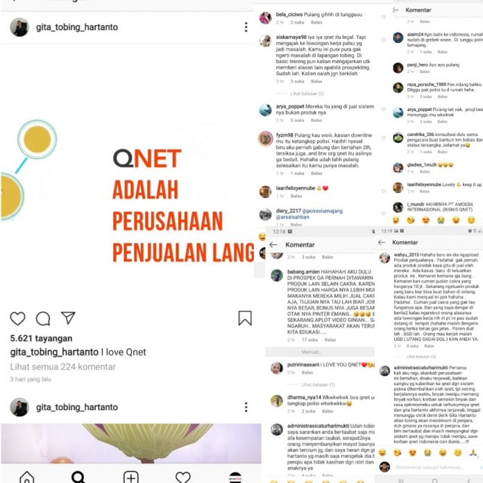 Posting Produk QNet di Instagram, Bos "Ora Umum" Amoeba Dikeroyok Warganet - WartaBromo